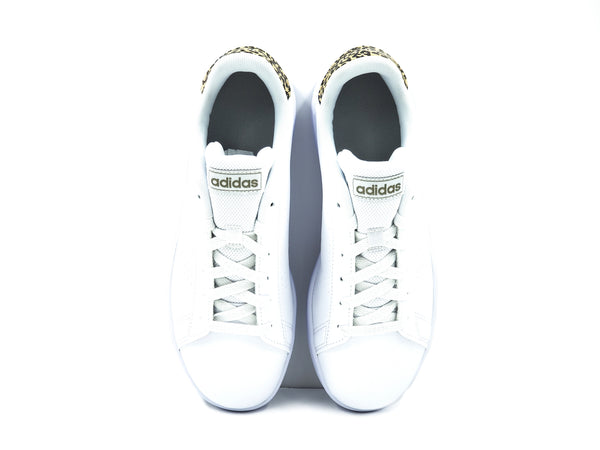 Tenis Adidas Advantage K FY8875 Blanco/Leopardo Mujer - Tenis Sport MX
